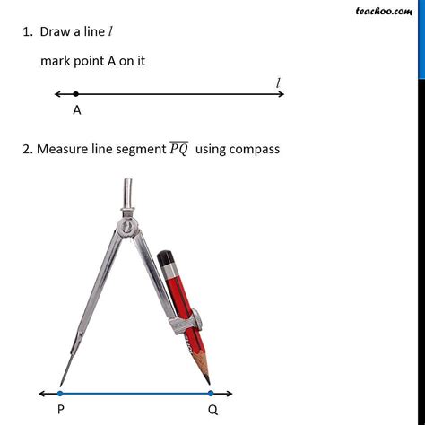 question 1 draw any line segment pq without measuring pq construct