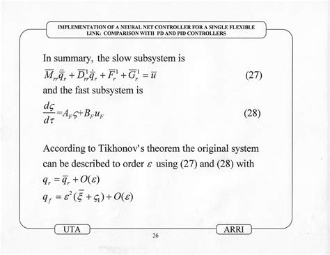 neural network control of a flexible link luis benigno gutiérrez zea