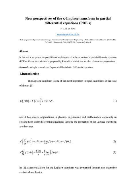 pdf new perspectives of the laplace transform in partial differential equations pde s