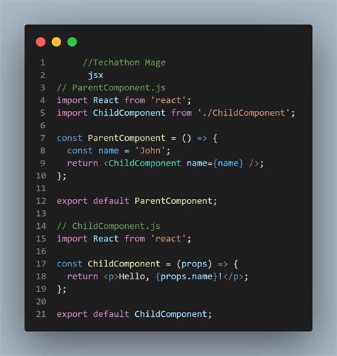 react js props passing data between components by techthon oct 2023 medium