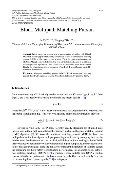 pdf block multipath matching pursuit