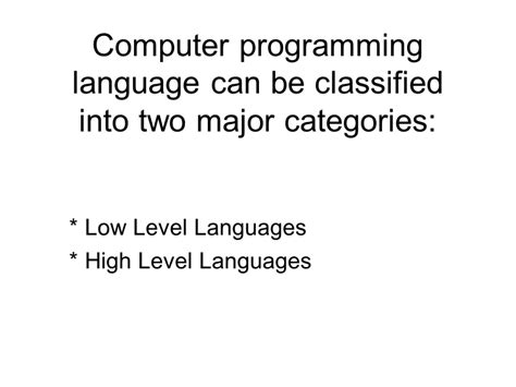classification of programming languages etechplanet com blog classification for