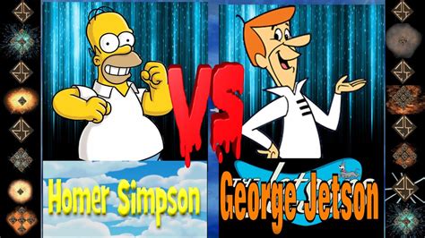 Homer Simpson The Simpsons Vs George Jetson Hanna Barbera Ultimate Mugen Fight 2016 Youtube