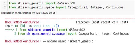 scikit learn no module named sklearn genetic stack overflow