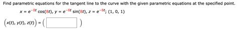 answered find parametric equations for the… bartleby