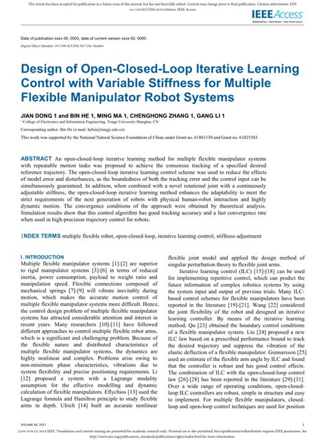 pdf design of open closed loop iterative learning control with variable stiffness for multiple