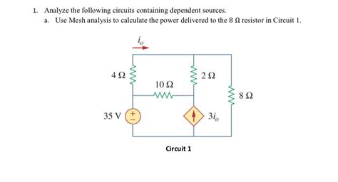 solved 1 analyze the following circuits containing
