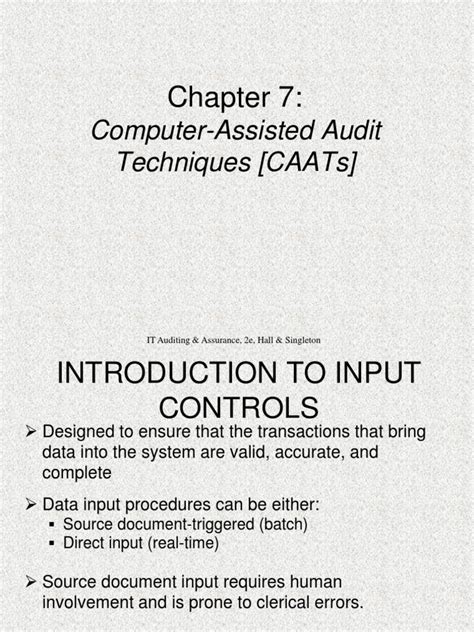 chap07 computer assisted auditing tools and techniques pdf audit simulation