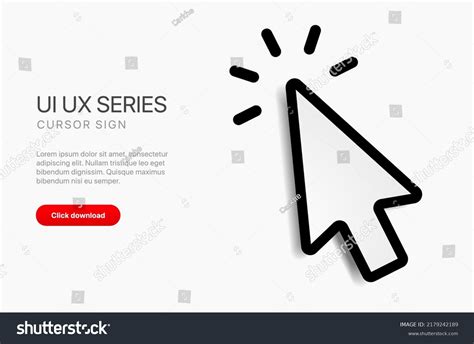 Mouse Click Cursor Set Hand Cursor Click Icon Royalty Free Stock