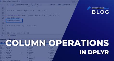 Efficient Column Manipulation In R With Dplyr Package Ente