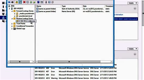 windows server 2012 configuring dns reverse lookup zone youtube