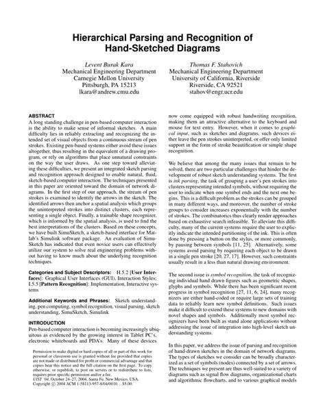 pdf hierarchical parsing and recognition of hand sketched diagrams