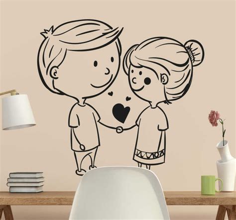 Love Couple Wall Sticker Tenstickers