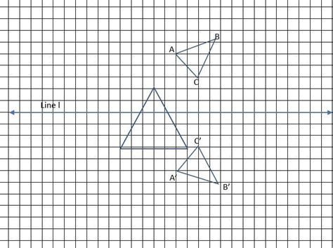 plot the image of triangle triangle abc abctriangle a b c under a reflection across line