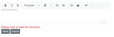 form validation in blazor richtexteditor component syncfusion