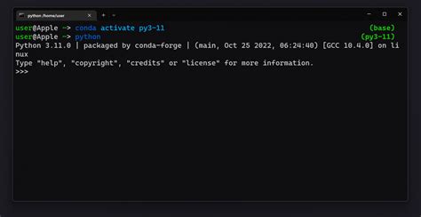 使用 conda 提前体验安装 python 3 11 itdevwu blog