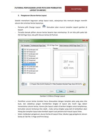 Tutorial Penyusunan Layer Peta Pembuatan Layout Di Arcgis PDF