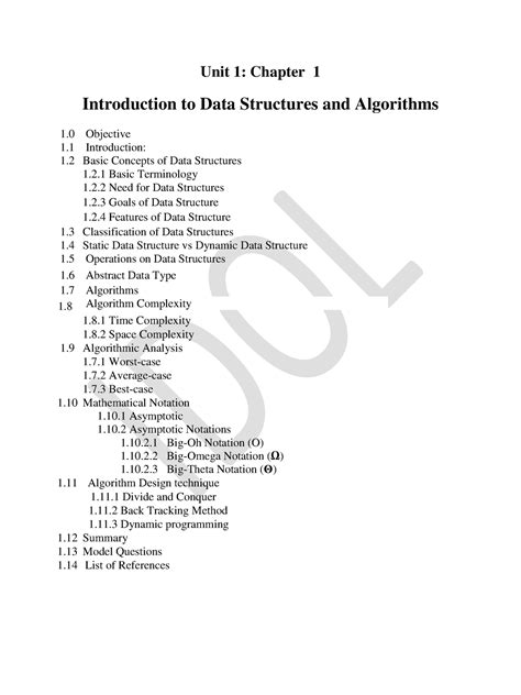 data structure book complete book of data structure and algorithm unit 1 chapter 1