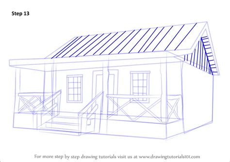 How To Draw A Wood Cabin Houses Step By Step DrawingTutorials101
