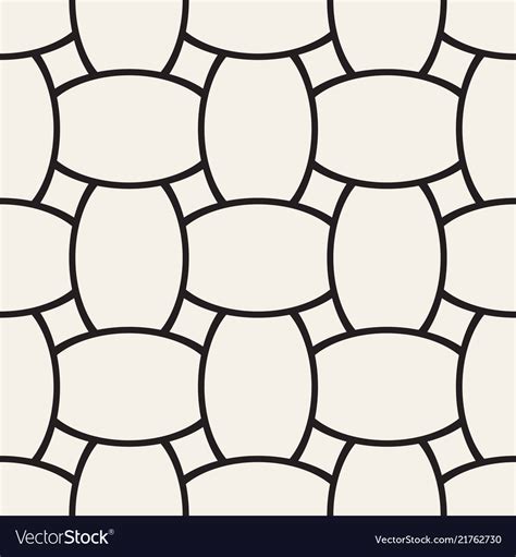 Geometric Seamless Pattern With Curved Shapes Vector Image