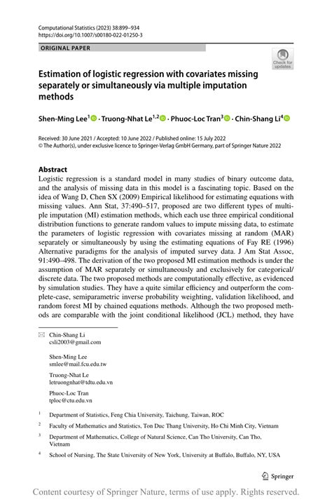 estimation of logistic regression with covariates missing separately or simultaneously via