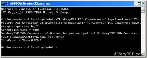 how to convert pcl to bmp via command line verypdf knowledge base
