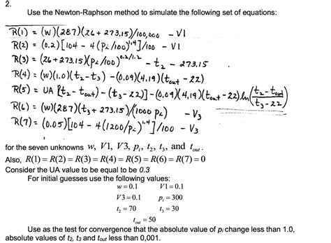 solved use the newton raphson method to simulate the