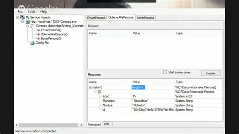 WCF Web Service List WCF Test Client Y Consumiendo Cliente YouTube