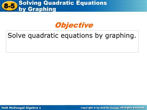 solving quadratic equations by graphing ppt download