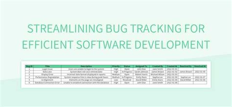 Optimizing Bug Tracking For Improved Software Development Efficiency