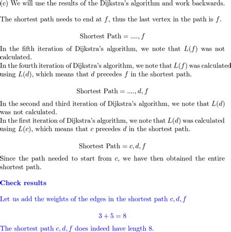 find shortest paths in the weighted graph in the mentioned e quizlet