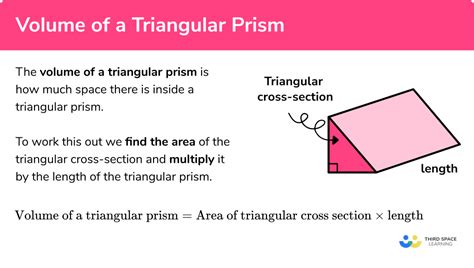 volume of a triangular prism gcse maths steps examples and worksheet