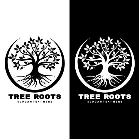 Tree Roots Logo Design Icon Vector 11124162 Vector Art At Vecteezy