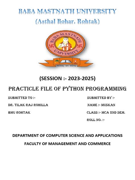 python practical mca pdf arithmetic computer science