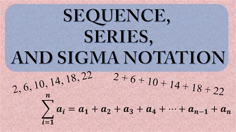 sequence series and sigma notation youtube