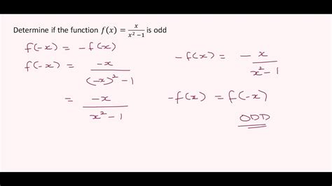 odd functions youtube