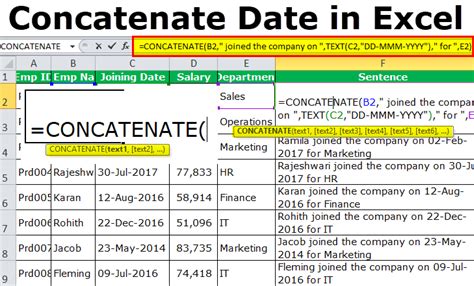 how to use date in concatenate function in excel printable forms free online