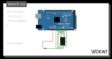 7 Segement Arudino Mega Wokwi ESP32 STM32 Arduino Simulator