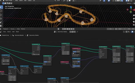 Geometry Node How To Align A Light Object Along A Curve Animation