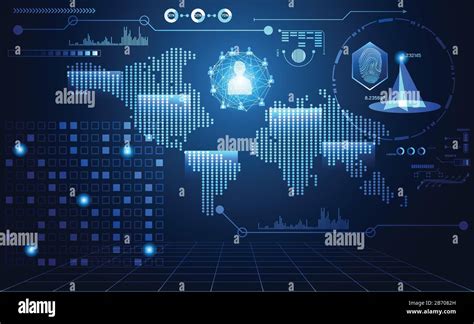 Abstract Technology Ui Futuristic Map Hud Interface Hologram Elements