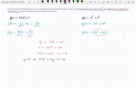 let f be the function defined by f x ln x 2 1 and let g be the function defined by g x