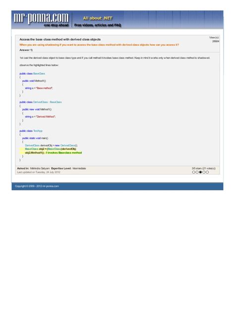 pdf access the base class method with derived class objects dokumen tips