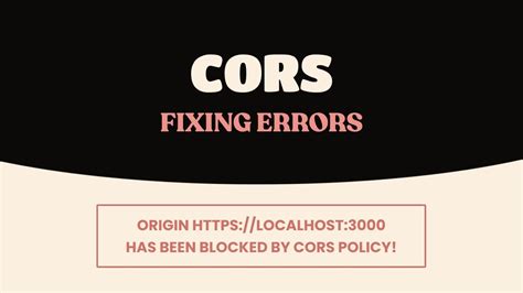 fix cors errors in react js 2023 youtube