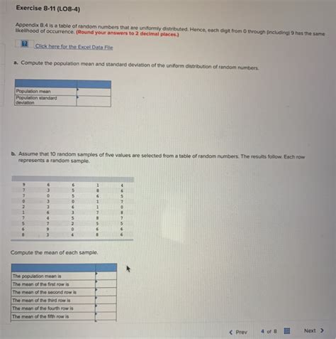 solved exercise 8 11 lo8 4 appendix b 4 is a table of
