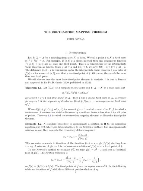 contraction mapping theorem general sense pdf trigonometric functions continuous function