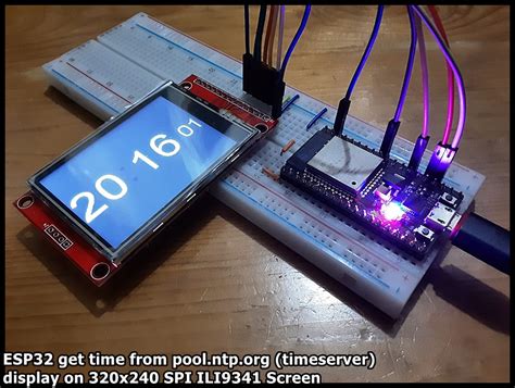 Arduino Er ESP32 Get Time From Pool Ntp Org Timeserver Display On