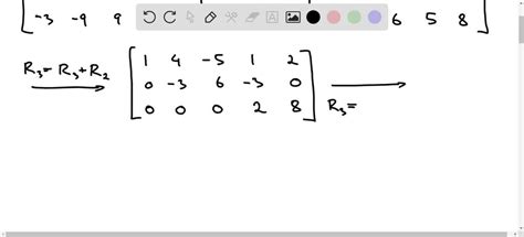 solved use the row reduction algorithm to transform the matrix into echelon form or reduced