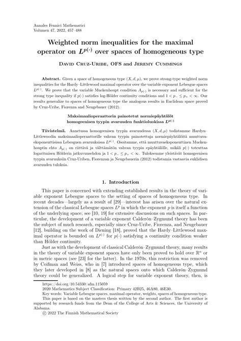 pdf weighted norm inequalities for the maximal operator on l p · over spaces of homogeneous type