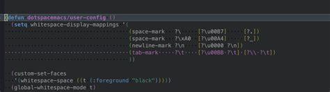 Spacemacs Change White Space Color Emacs Stack Exchange