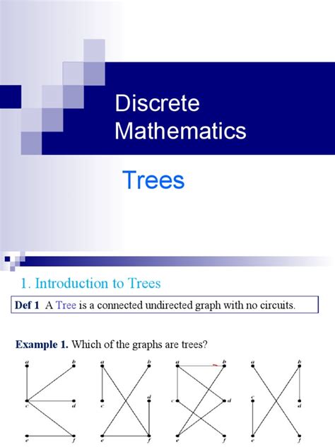discrete mathematics trees pdf vertex graph theory mathematical concepts